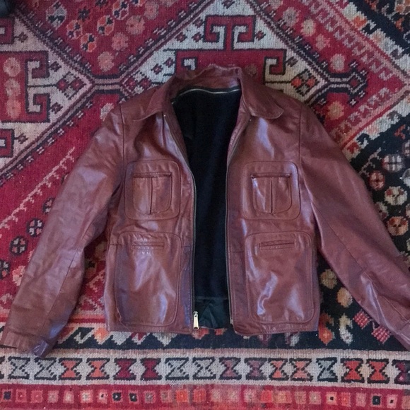 Jackets & Coats | Vintage Wine Red Leather Jacket | Poshmark